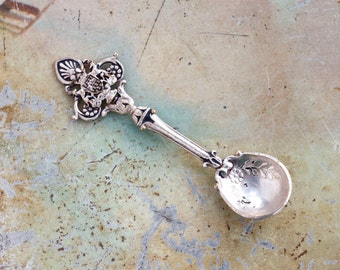 Antique Ornate Little Spoon - Altered arts Assemblage