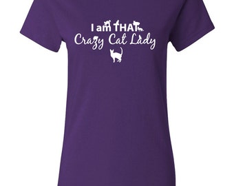 Popular items for crazy cat lady shirt on Etsy