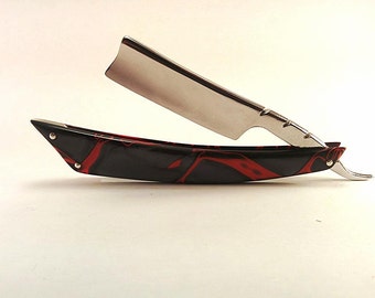 Gold Dollar Custom Shaped Straight Razor in Custom Scales