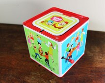 1970s Romper Room Hasbro Jack-in-the-Box - Metal 70s Toy - Music Box ...