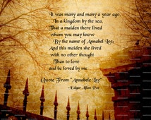 Popular items for gothic poem on Etsy