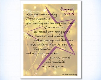 Coach thank you | Etsy