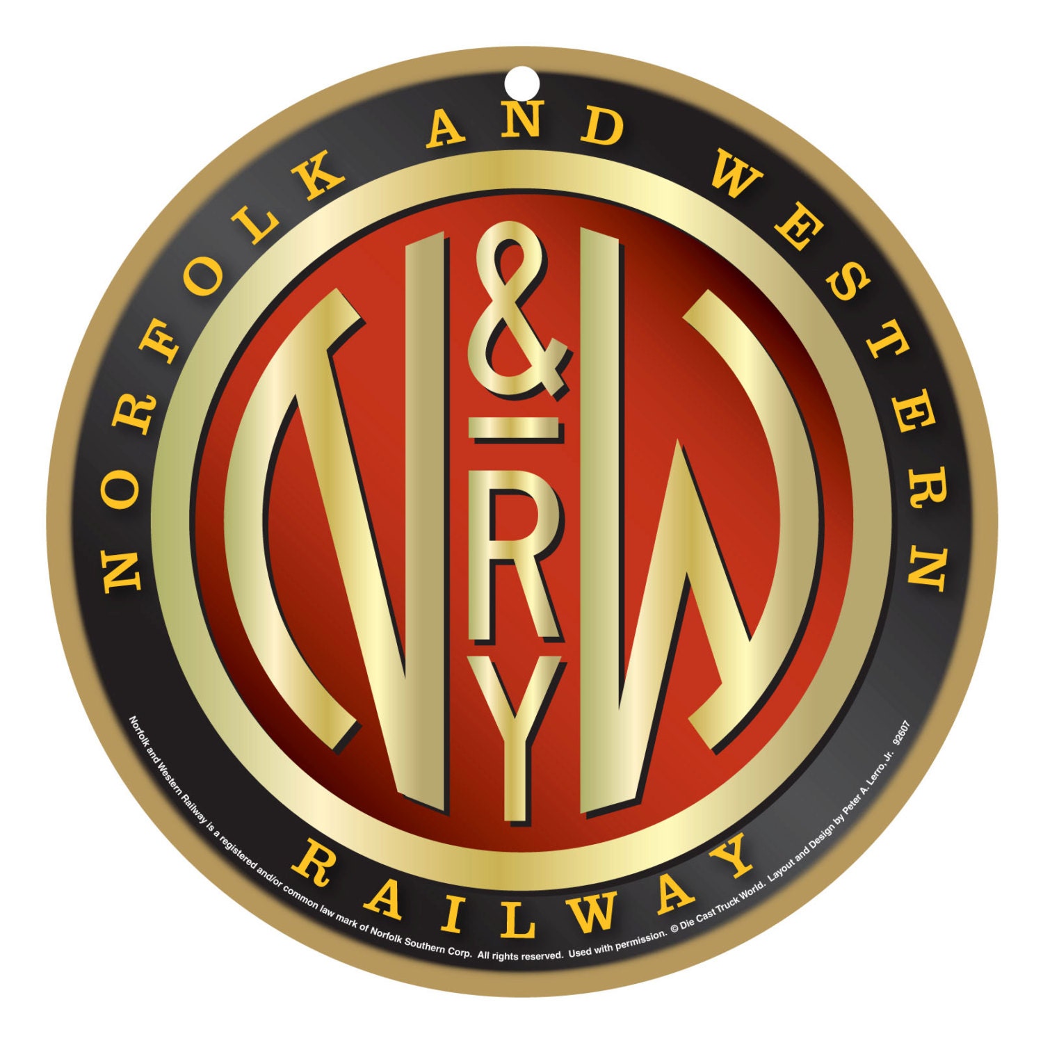 Norfolk and Western Railroad Logo Wood by CreativeReproduction