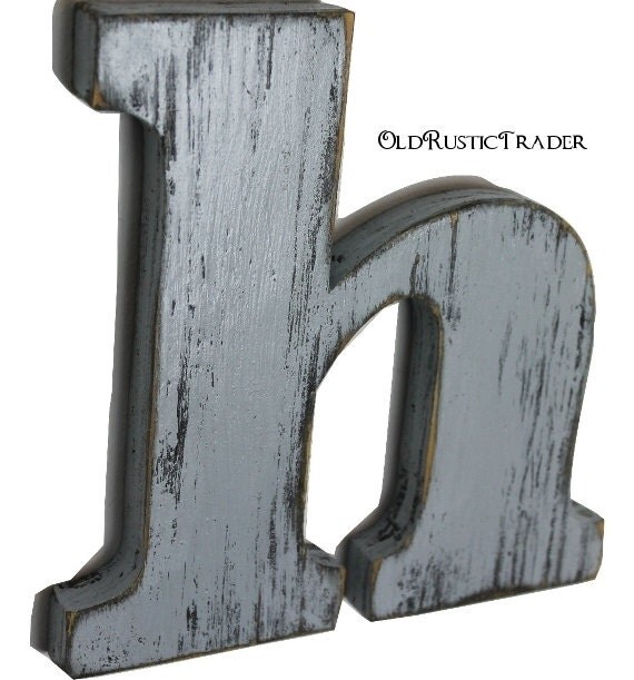 Rustic wood letter h wooden letter 8 inch by OldRusticTrader