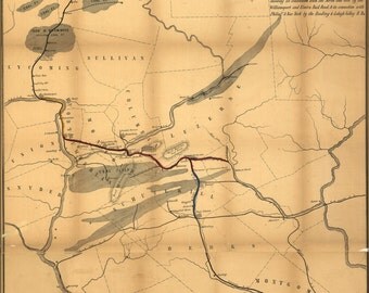 Map of erie railroad | Etsy