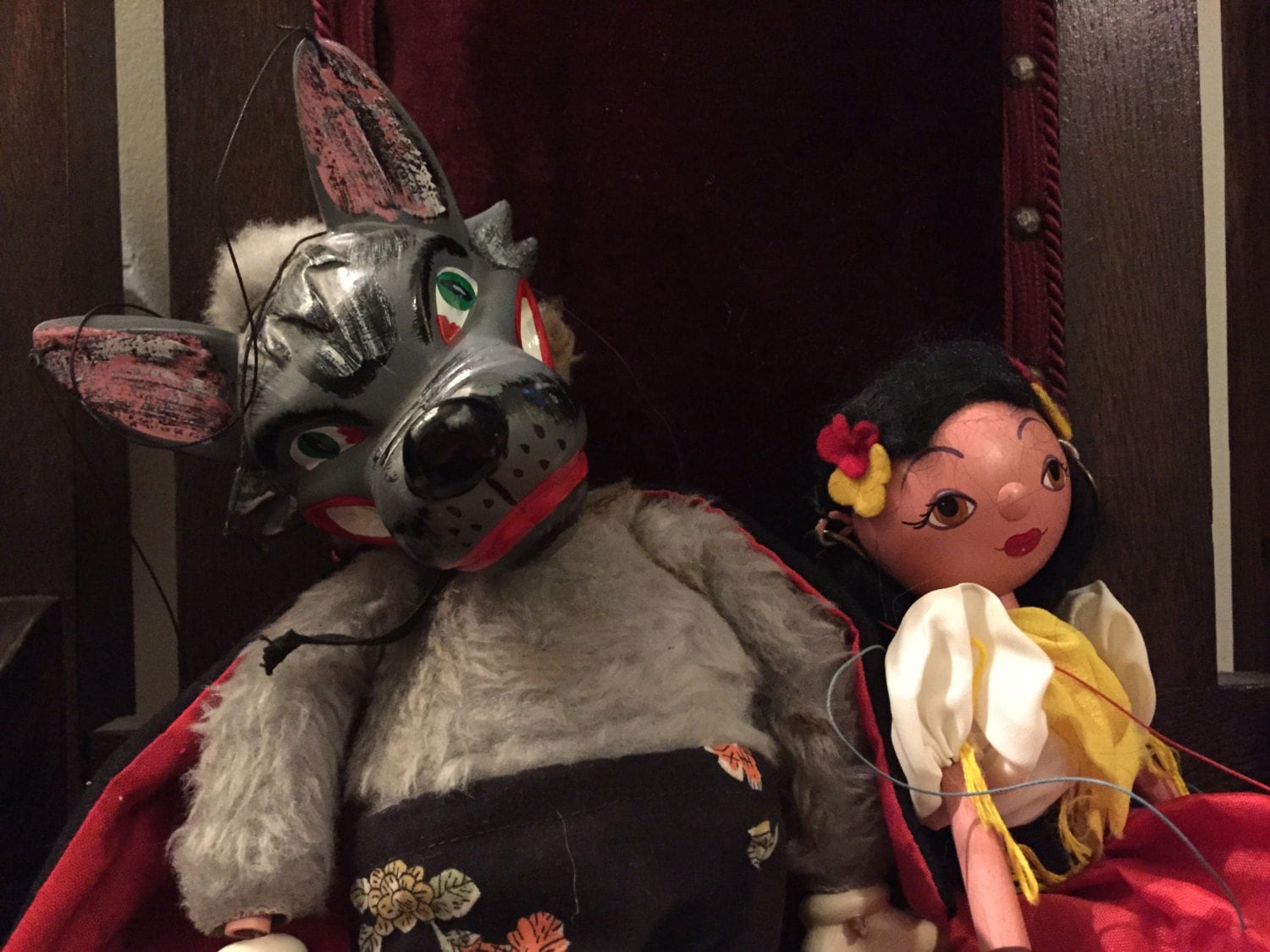 SALE Pelham Puppets Gypsy and Wolf Marionette Set