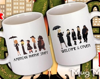 american horror story cover, welcome to the coven Mug Cup Ceramic