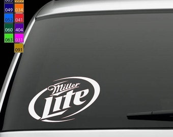 Miller Lite Beer Vinyl Die Cut Decal Sticker