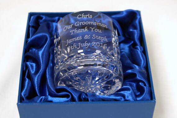 Engraved Personalised Crystal Whisky Tumbler Glass By Cr8at