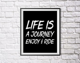 Inspirational Quote Print, Quote Poster, Motivational, Life is a ...