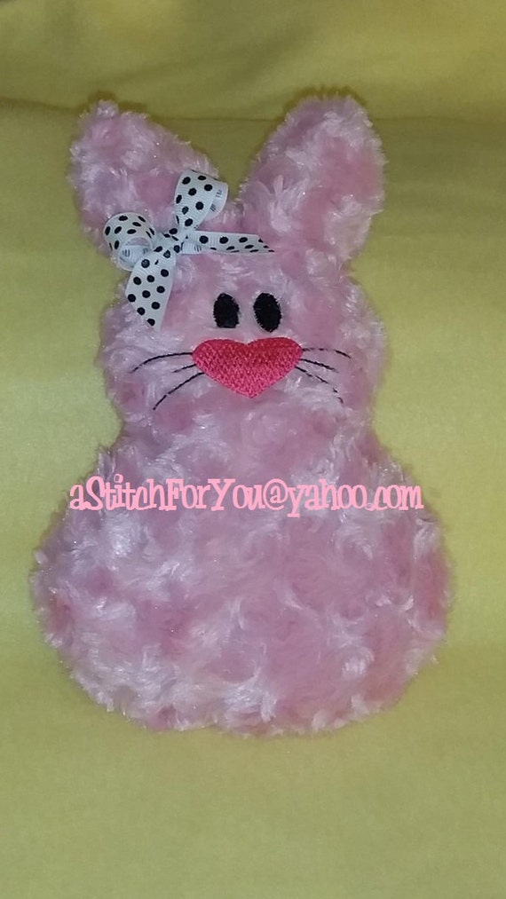 BUNNY Rabbit Round Body Face 3d Plush Softie ITH In the Hoop