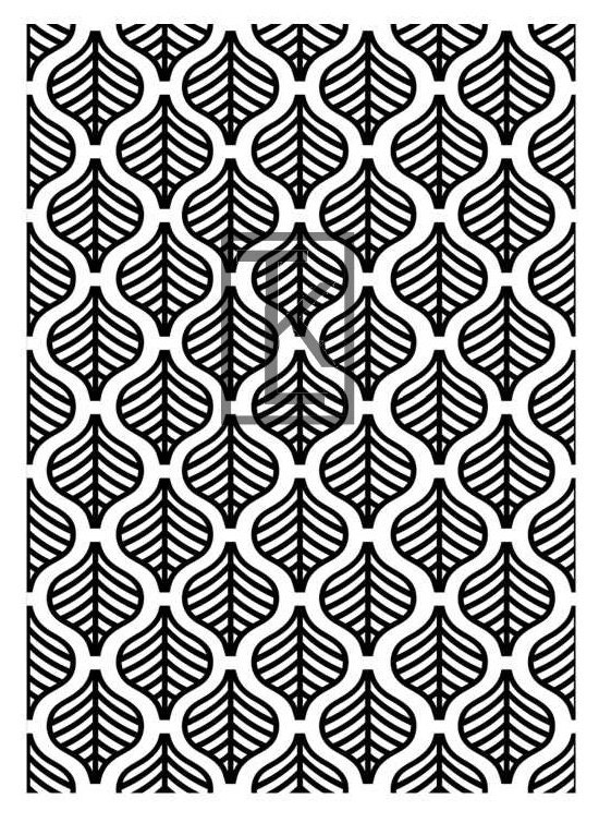 Leaf Repeat Pattern Silk Screen L16 by tonjastreasures on Etsy