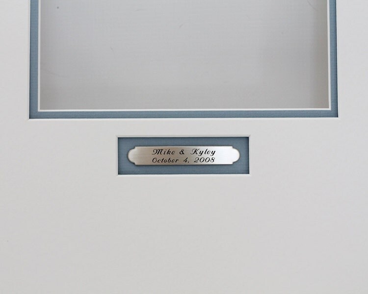 Signature Mat with Personalized Plaque for Wedding / by studio3