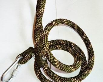 Loki Puppy Leather Dog Leash Black