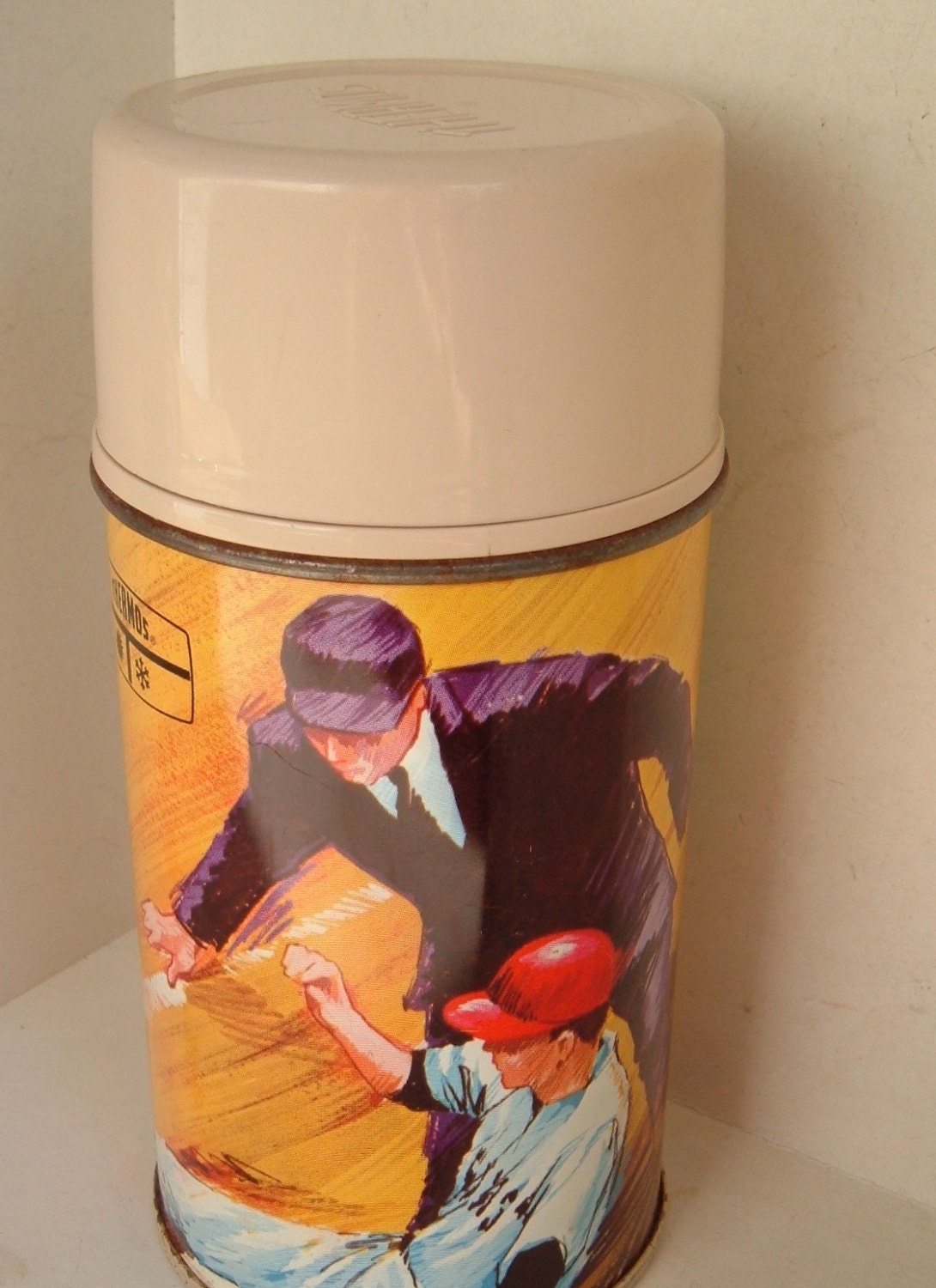 Vintage PLAY BALL Metal Thermos by King Seeley, 1969 Major League ...