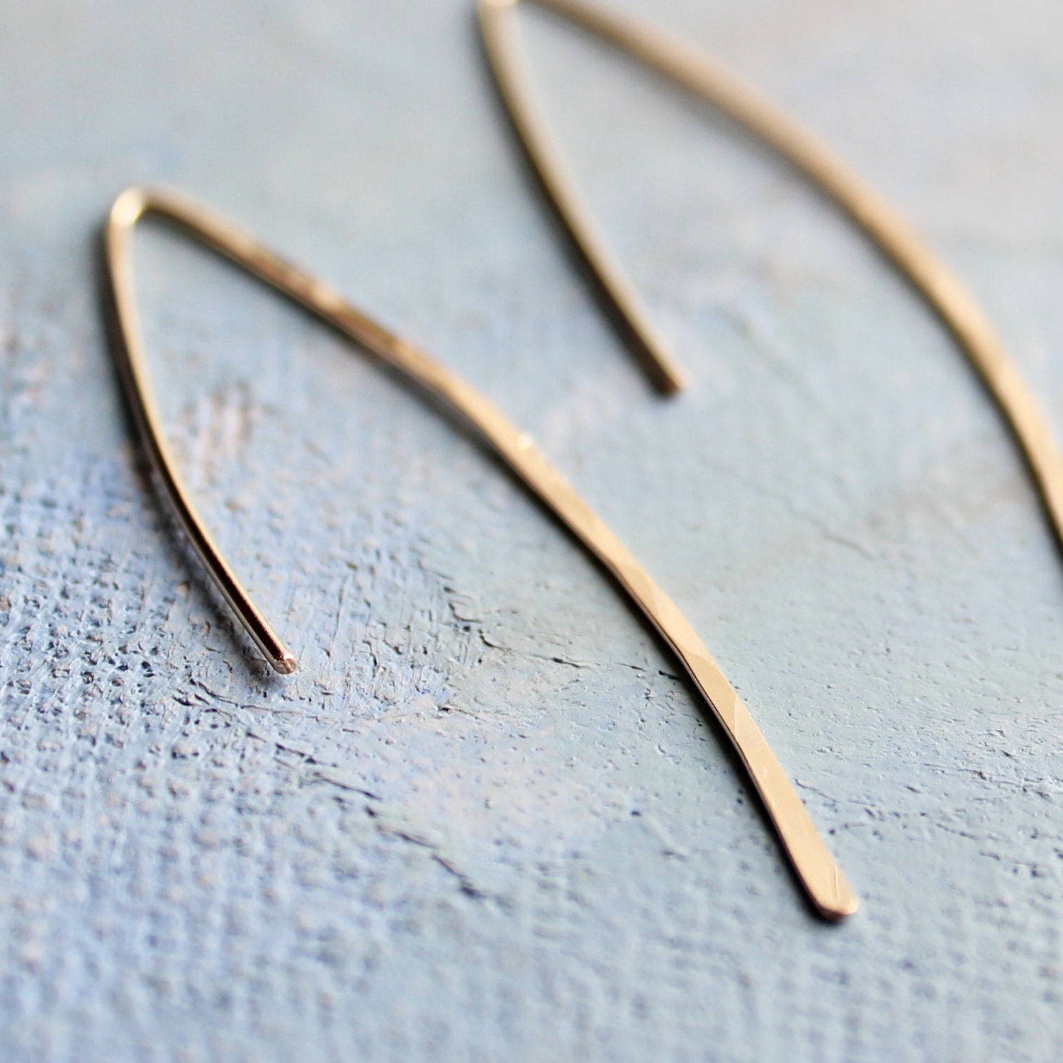 Gold Line Earrings minimalist jewelry thin gold earrings