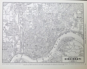 Popular items for cincinnati map on Etsy