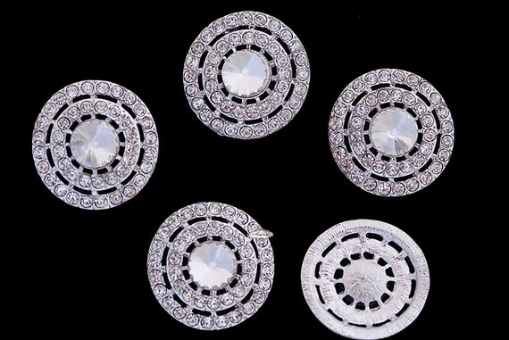 5pcs RD120F Rhinestone FlatBack Buttons Flatback