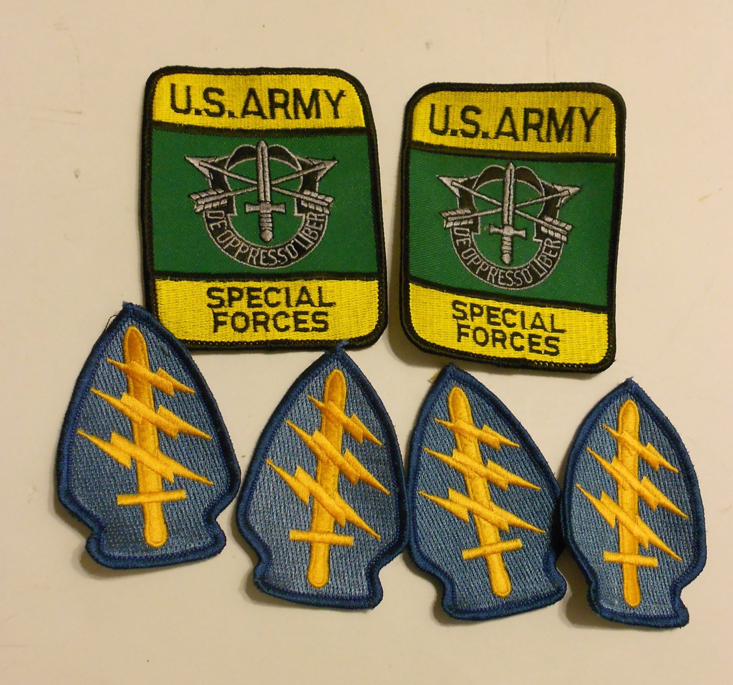 six regulation US Army Special Forces cloth patches by a1estates