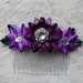 Purple Hair Comb Purple Flower Comb Deep Purple Hair