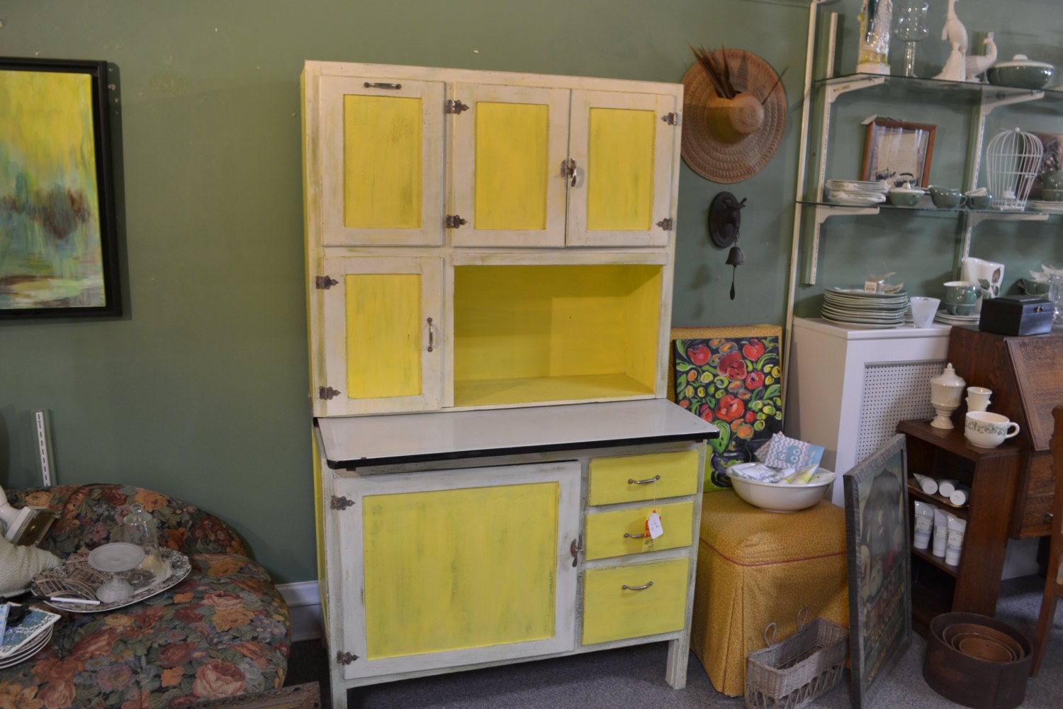 Vintage Painted Flour Cabinet – Haute Juice