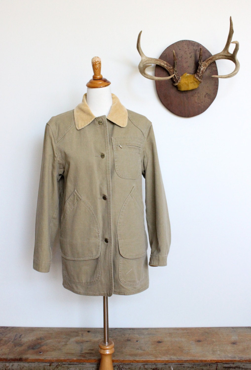 Vintage LL Bean Wool Lined Barn Coat // Chore Coat // Field Jacket Wool ...