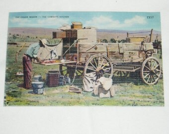 Cowboy Postcard, Chuck Wagon