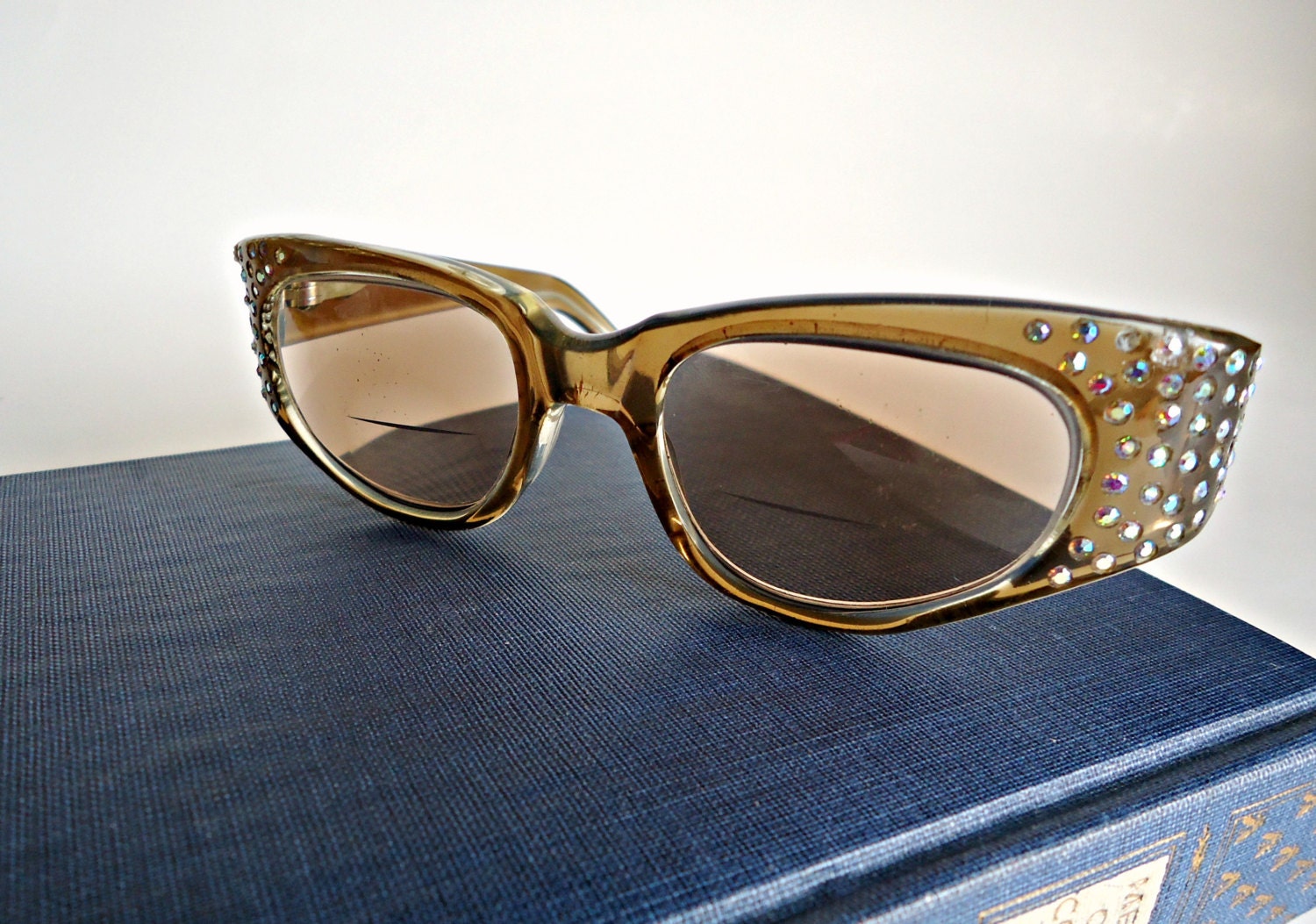 Vintage 1950s Rhinestone Eyeglasses Frames By Treasurecoveally