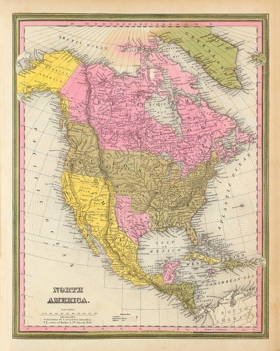 1846 Map of North America