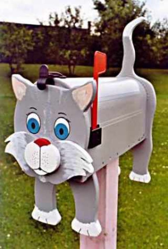 Cat mailboxes Grey Cat mailbox