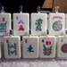 Set of 4 Mahjong Tile Christmas Tree by GreenGamesJewelry on Etsy