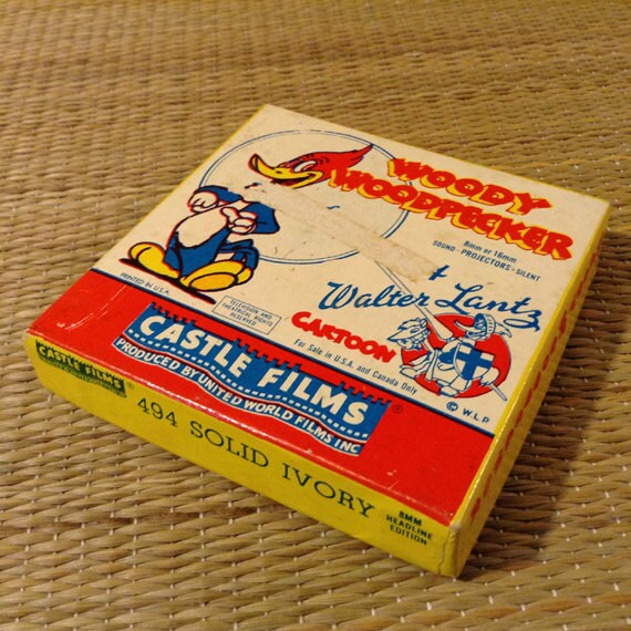 Castle Films 8mm Woody Woodpecker 494 Solid Ivory 8mm