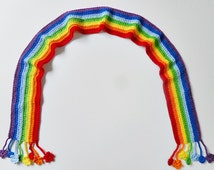 Unique rainbow colour scarf related items | Etsy