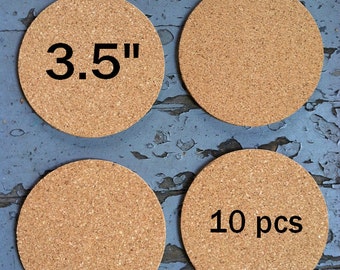 Plain cork coasters | Etsy