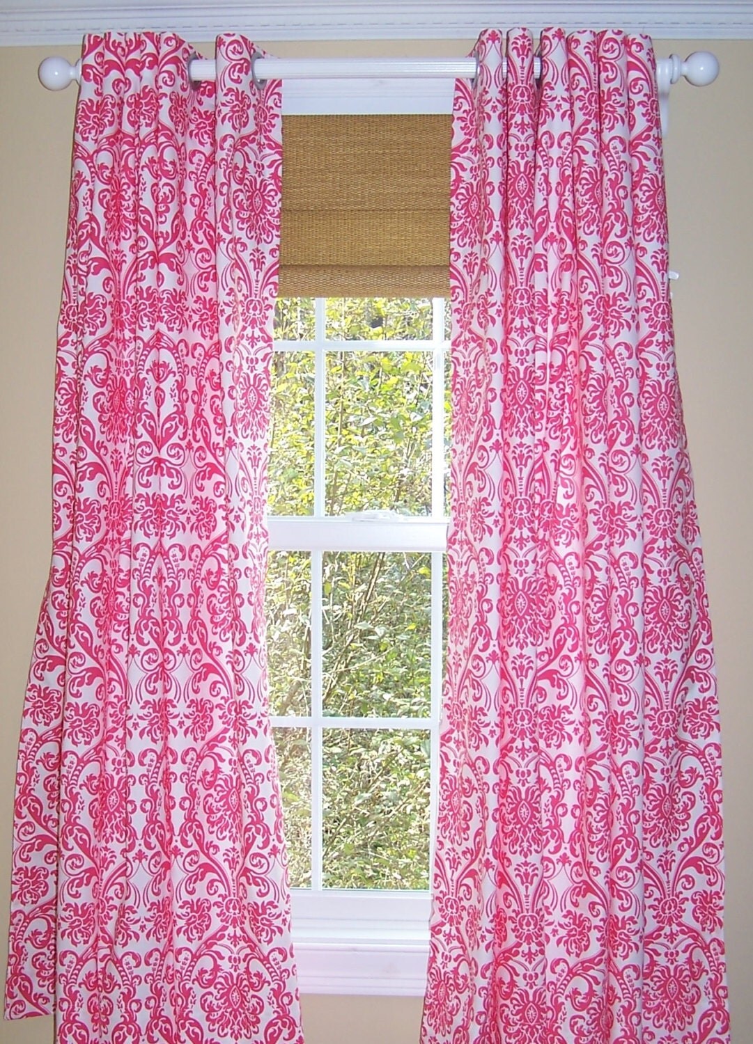 Fuschia Curtains.Hot PINK CURTAINS. Housewares.Curtain Panels.