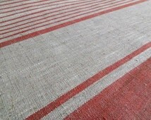 Popular items for striped linen fabric on Etsy