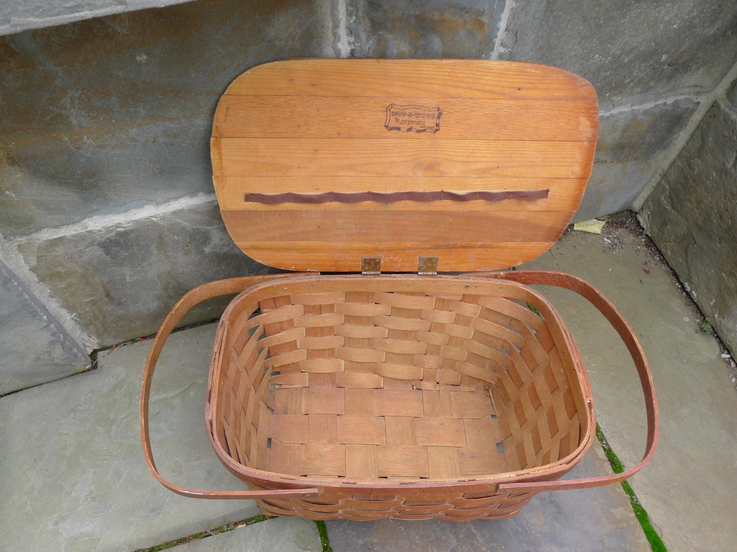 Wov-N-Wood basket by Jerywil by BrightwoodLane on Etsy