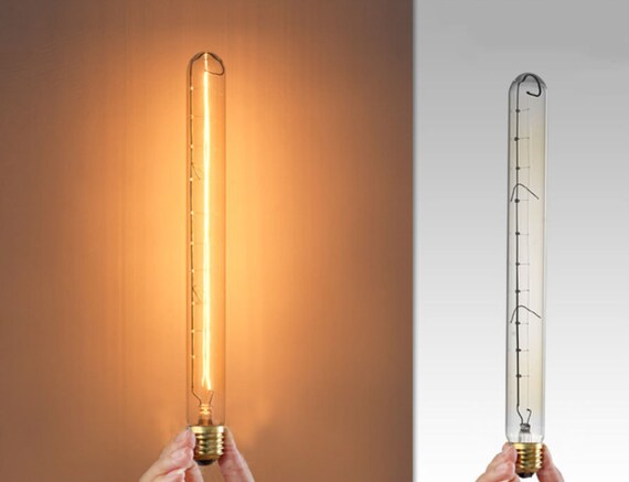 large long Tube Light Vintage Filament Smoke Style Supply