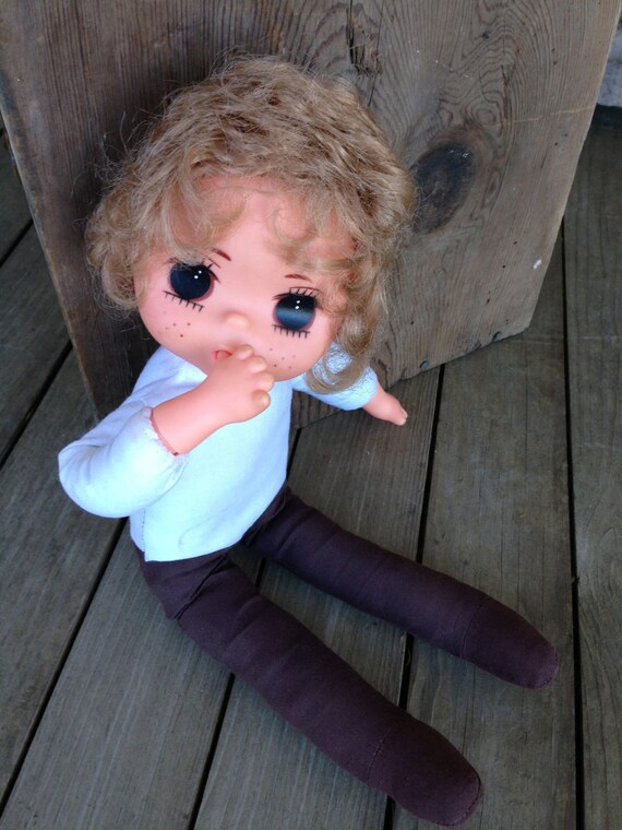Items Similar To Vintage Doll Thumb Sucking 1970s Sekiguchi Type Doll Cloth Plastic Made In Hong