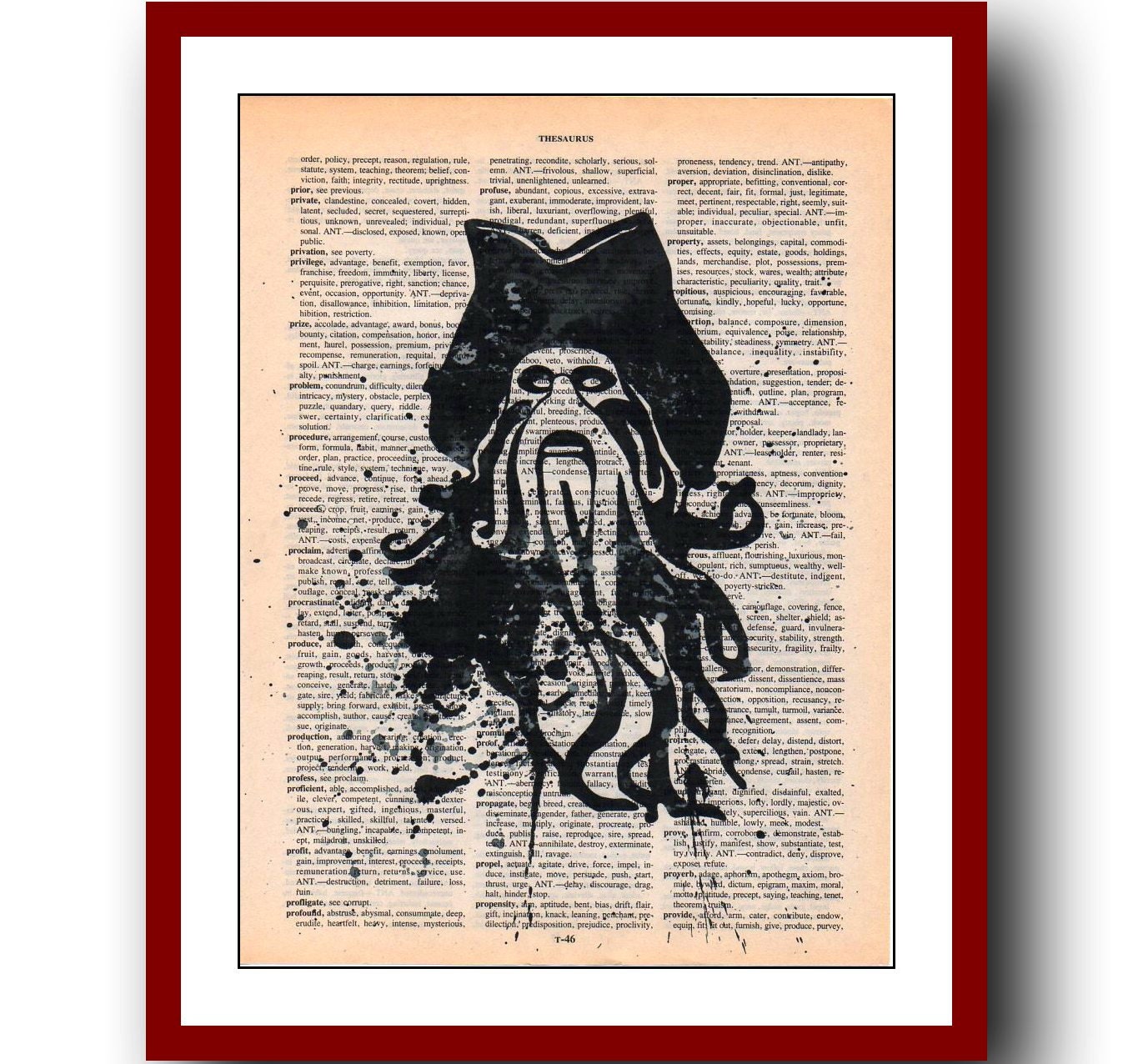 Davy Jones Poster 9 Pirates of the Caribbean Print Watercolor