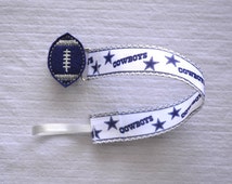 Dallas Cowboys Football Inspired Universal Pacifier Clip for Baby Boy ...