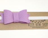 BittyBowShop Girl Felt Bow Headbands Hair Ties & by BittyBowShop