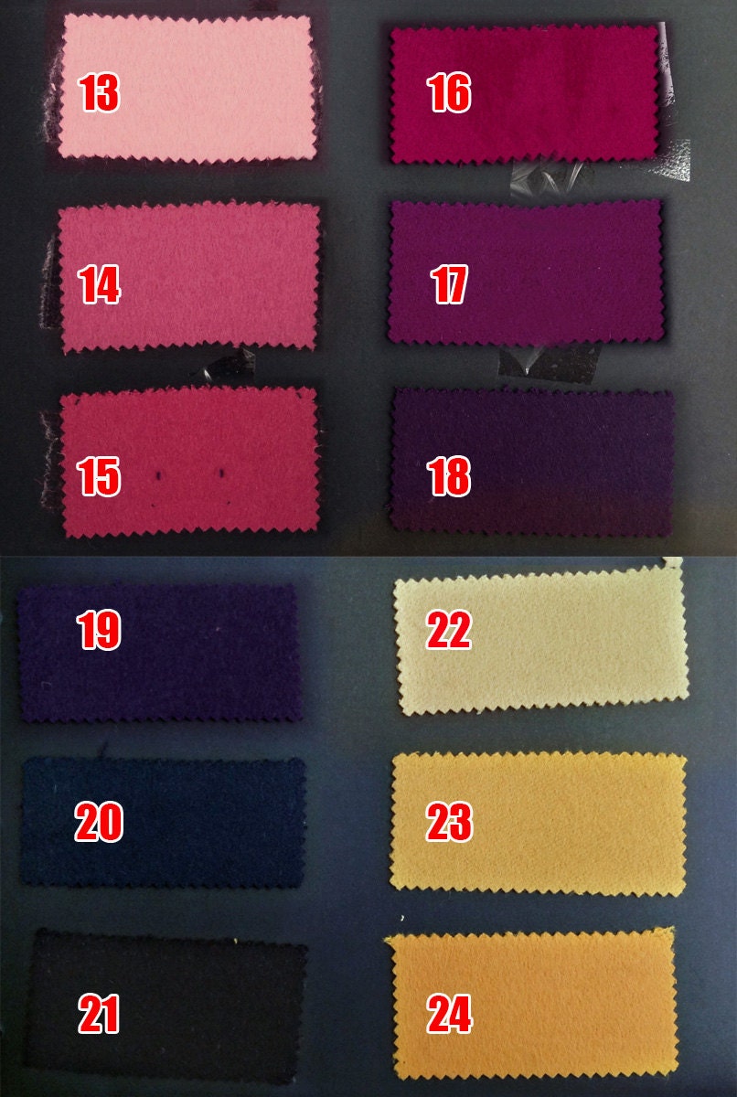 Wool Cashmere Blend Fabric Color Chart by DressStory on Etsy
