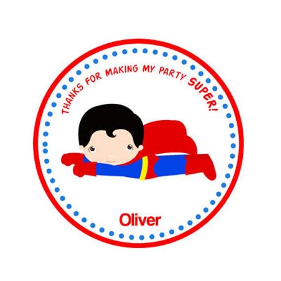 Superman Birthday Favor Tags Superman Party Favor Tags