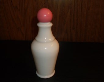 Very Vintage Avon Bottle With Pink Screw-On Top Still Has Cork Sealant ...