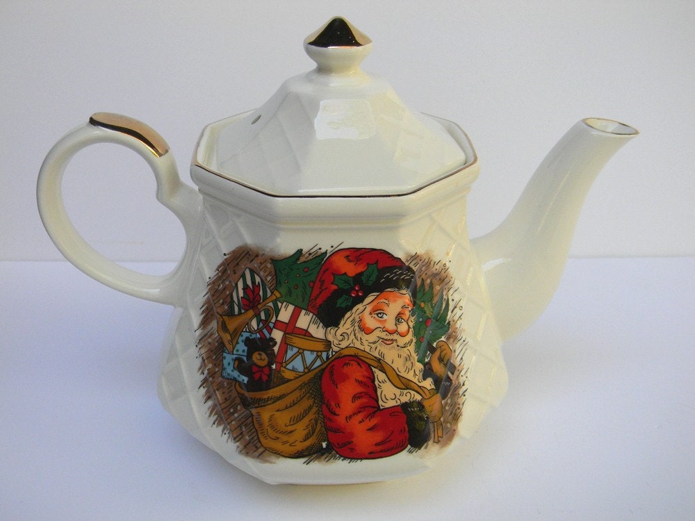Vintage Holiday Teapot Santa with Bag of Toys – Haute Juice