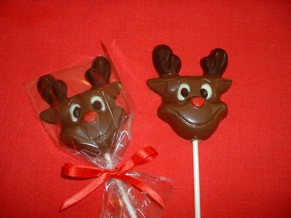 Rudolph the Red Nose Reindeer Chocolate Lollipop