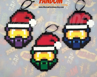 Master Chief Christmas Ornaments, Set of 3 or Choose Your Color, Master ...
