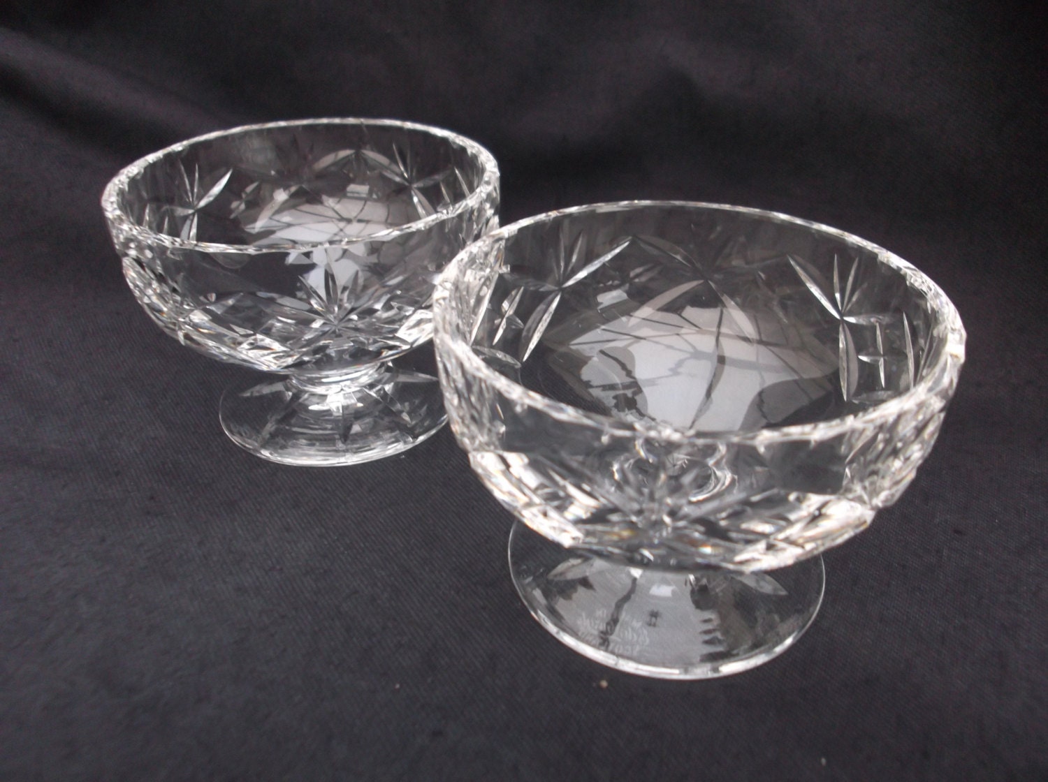 Edinburgh Crystal Sundae Dishes/Glasses or Starter Dishes. Set of 2 ...