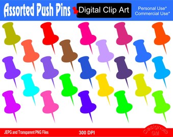 Popular items for pin clipart on Etsy
